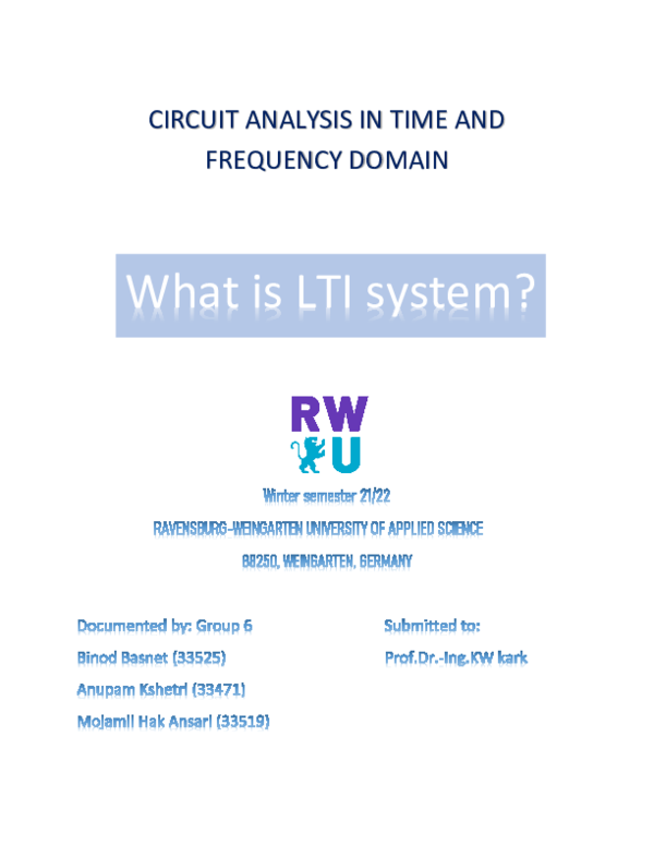 (PDF) LTI System