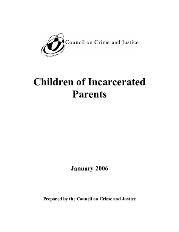 (PDF) Children of Incarcerated Parents