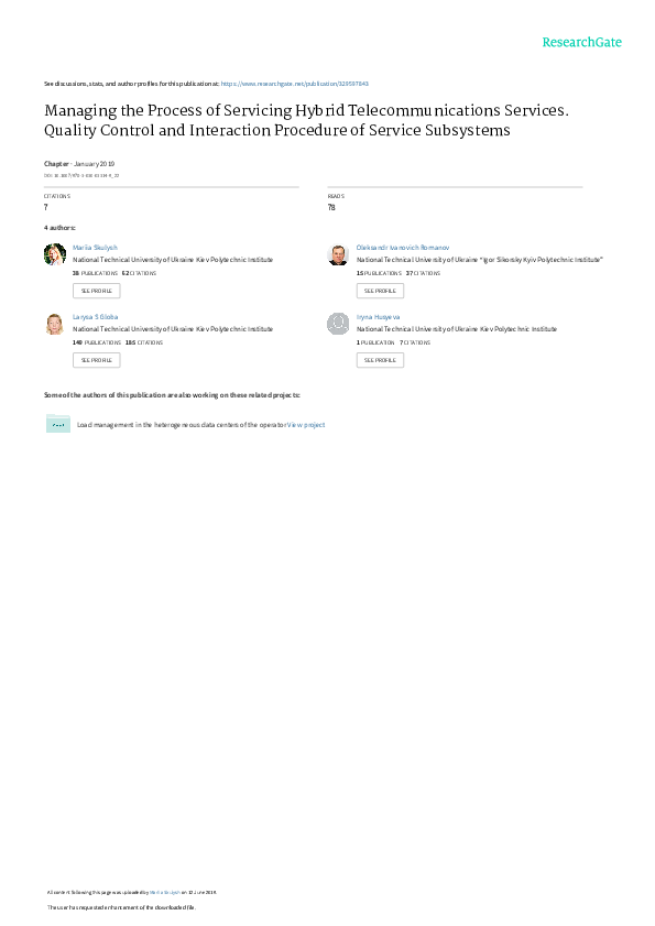 (PDF) Managing the Process of Servicing Hybrid Telecommunications ...