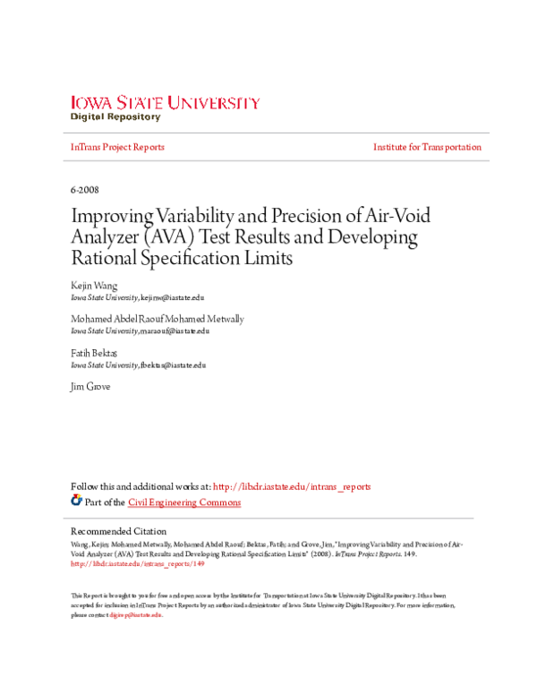 (PDF) Improving Variability and Precision of Air-Void Analyzer (AVA ...