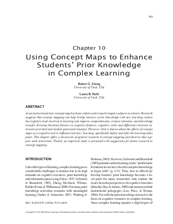 (PDF) Using Concept Maps to Enhance Students' Prior Knowledge in ...