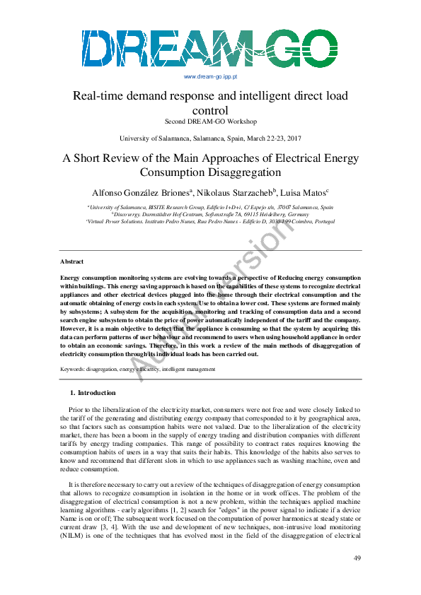 (PDF) A Short Review of the Main Approaches of Electrical Energy ...