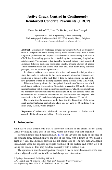 (PDF) Active Crack Control in Continuously Reinforced Concrete ...