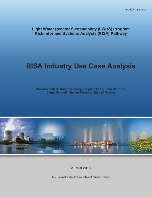 (PDF) RISA Industry Use Case Analysis