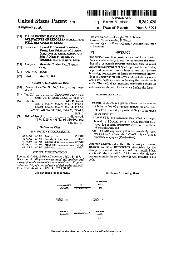 (PDF) Patent Number : 45 ) Date of Patent : 5 , 362 , 628 Nov . 8 ...