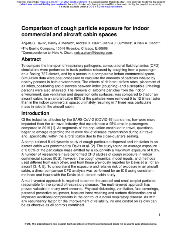 (PDF) Comparison of cough particle exposure for indoor commercial and ...