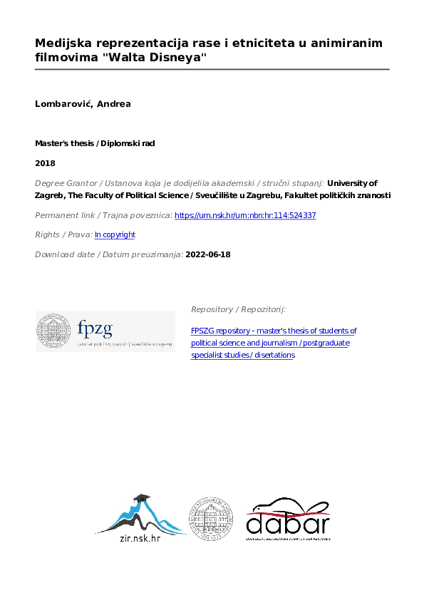 (PDF) Media Representation of race and Ethnicity in "Walt Disney ...