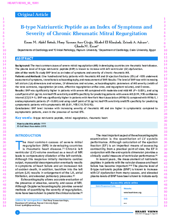 (PDF) B-type natriuretic peptide as an index of symptoms and severity ...