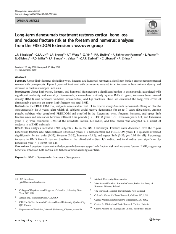 (PDF) Long-term denosumab treatment restores cortical bone loss and ...