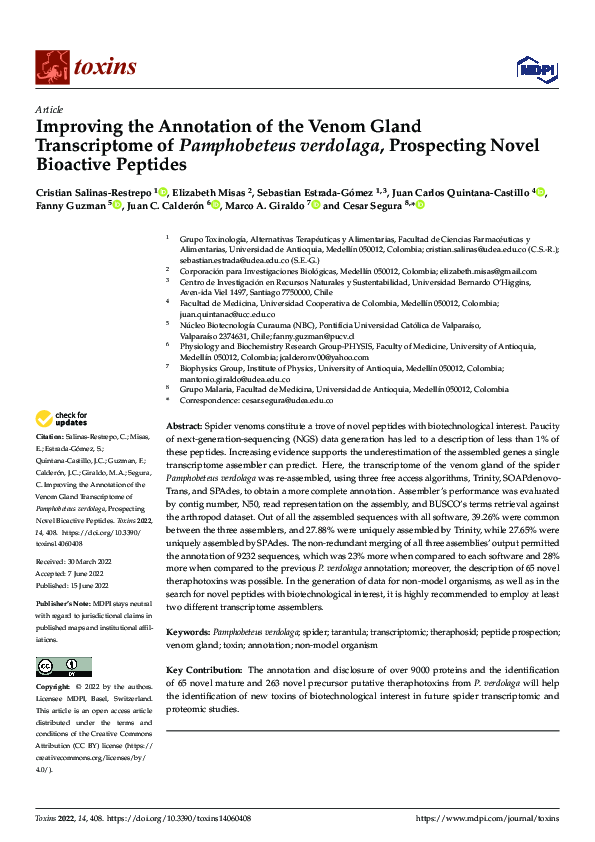 (PDF) Evaluating the Performance of De Novo Assembly Methods for Venom ...