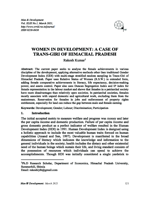 (PDF) Women in Development