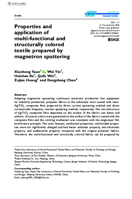 (PDF) Properties and application of multi-functional and structurally ...