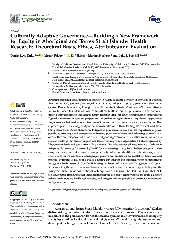 (PDF) Culturally Adaptive Governance—Building a New Framework for ...