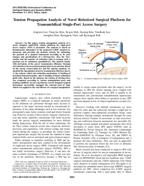 (PDF) Tension propagation analysis of novel robotized surgical platform ...