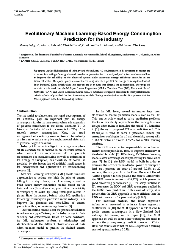 (PDF) Evolutionary Machine Learning-Based Energy Consumption Prediction ...