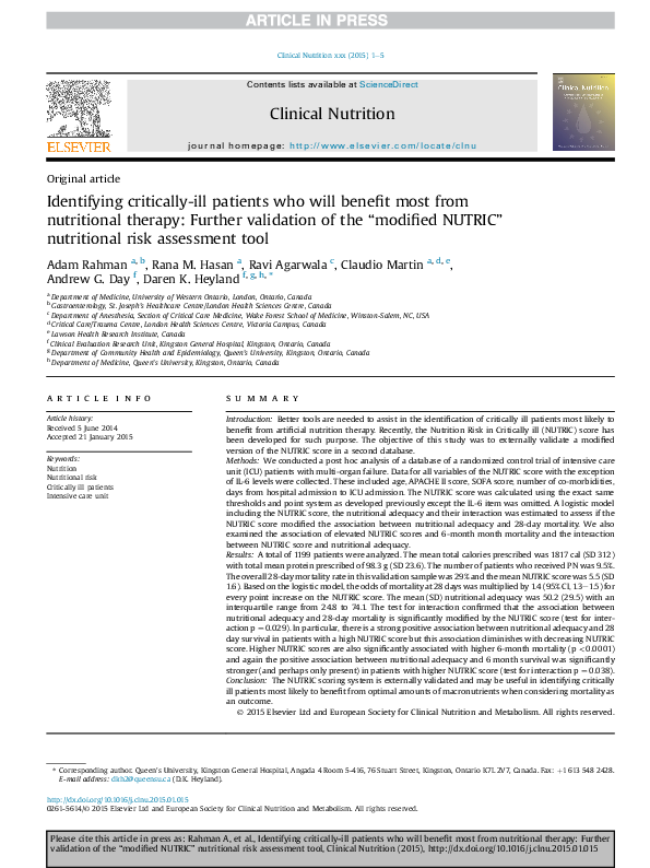 (PDF) Identifying critically-ill patients who will benefit most from ...