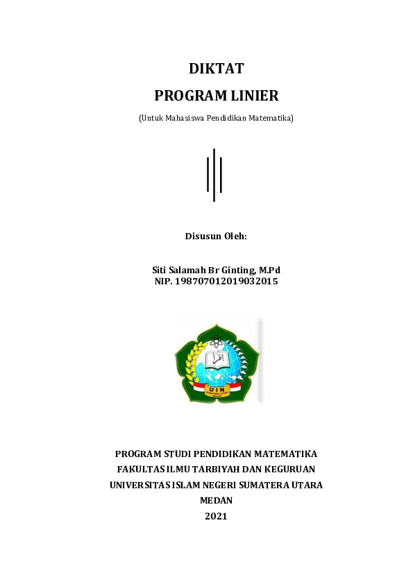 (PDF) Diktat Program Linier