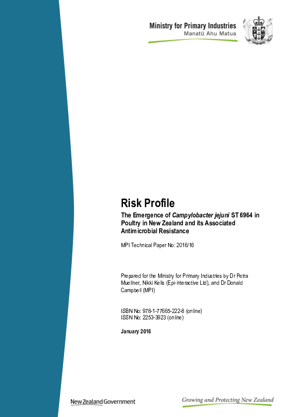 (PDF) Risk Profile : The Emergence of Campylobacter jejuni ST 6964 in ...