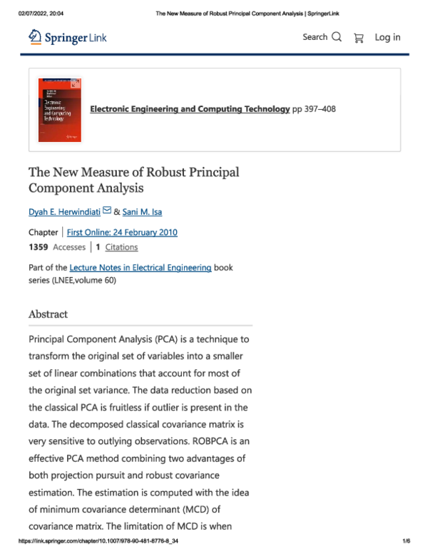 (PDF) The New Measure of Robust Principal Component Analysis | Dyah ... (PDF) The New Measure of Robust Principal Component Analysis | Dyah ...