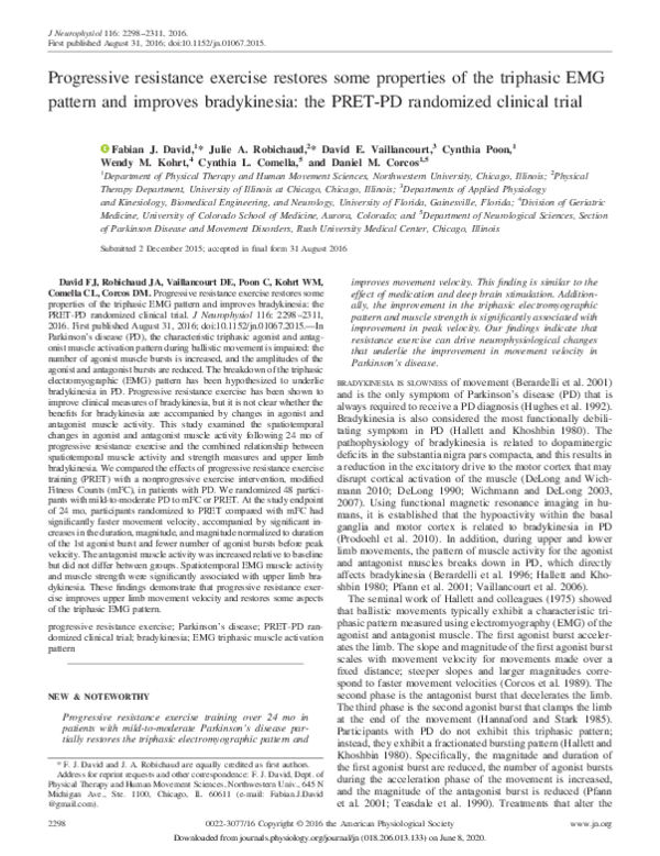 (PDF) Progressive resistance exercise restores some properties of the ...