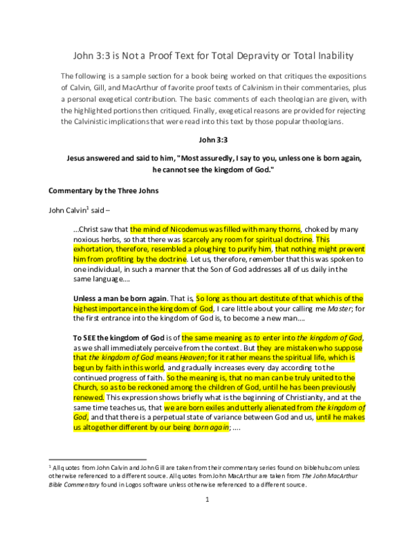 (PDF) John 3:3 - exegetical dialog