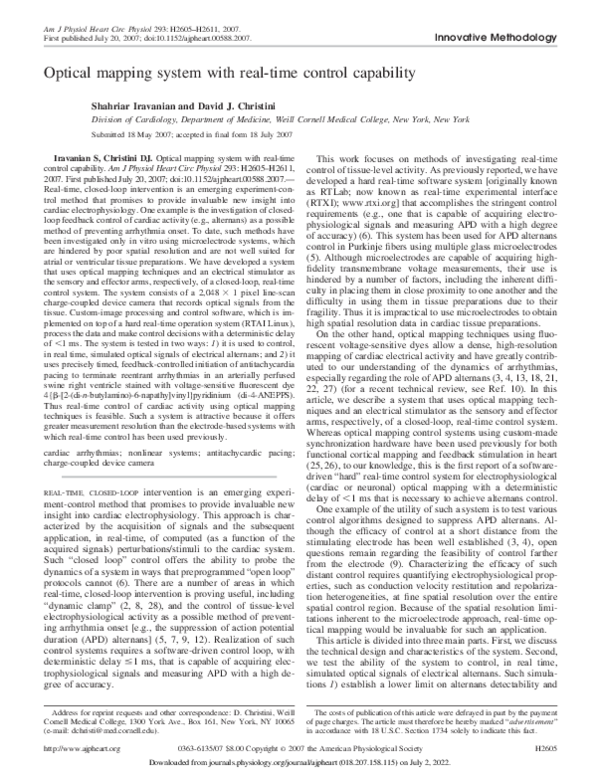 (PDF) Optical mapping system with real-time control capability