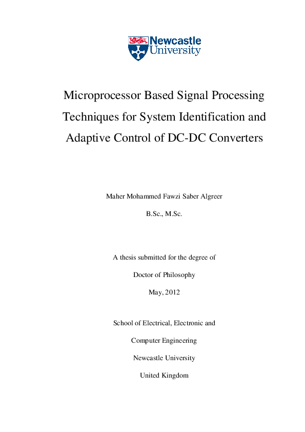 Pdf Microprocessor Based Signal Processing Techniques For System