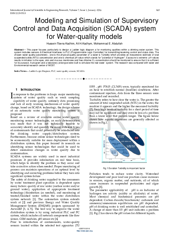 Pdf Modeling And Simulation Of Supervisory Control And Data Acquisition Scada System For
