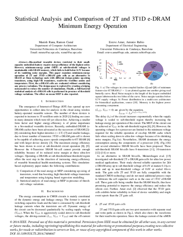 (PDF) Statistical analysis and comparison of 2T and 3T1D e-DRAM minimum energy operation | Ramon ...