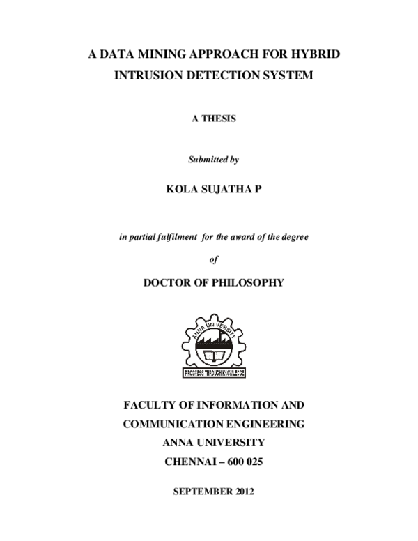 Pdf Data Mining Approach For Hybrid Intrusion Detection System