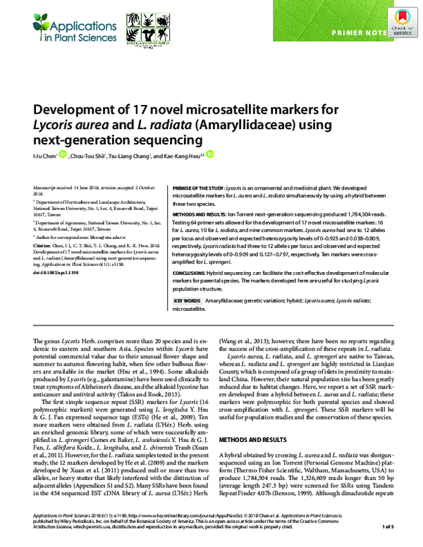 (PDF) Development of 17 novel microsatellite markers for the longnose sucker (Catostomus ...