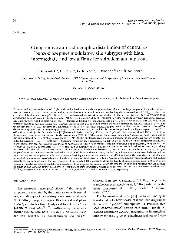 (PDF) Comparative autoradiographic distribution of central ω ...
