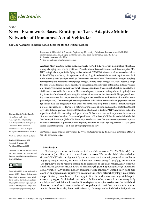 Pdf Novel Framework Based Routing For Task Adaptive Mobile Networks