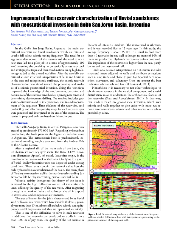 (PDF) Improvement of the reservoir characterization of fluvial sandstones with geostatistical ...