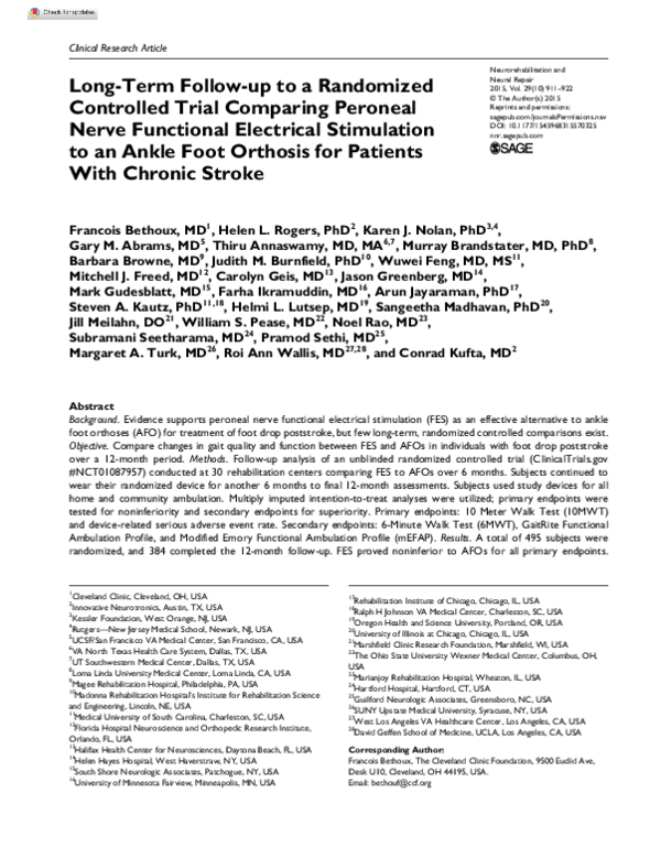 (PDF) Long-Term Follow-up to a Randomized Controlled Trial Comparing ...