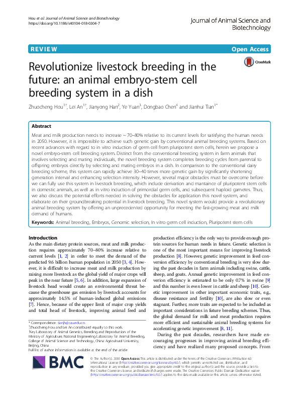 (PDF) Revolutionize livestock breeding in the future: an animal embryo ...