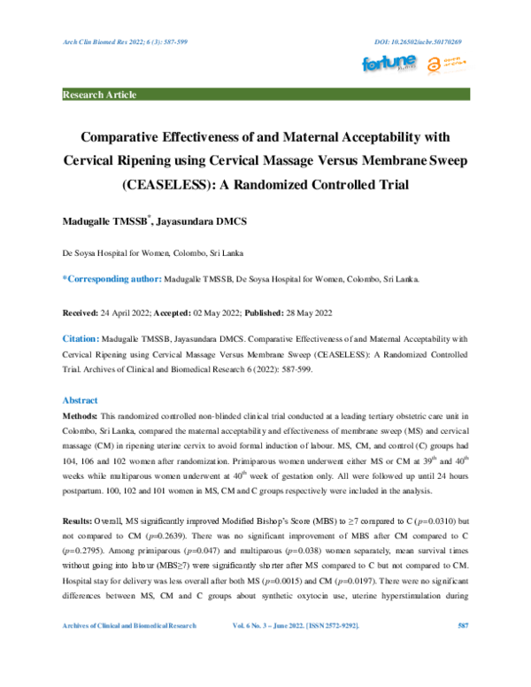 (PDF) Comparative Effectiveness of and Maternal Acceptability with ...