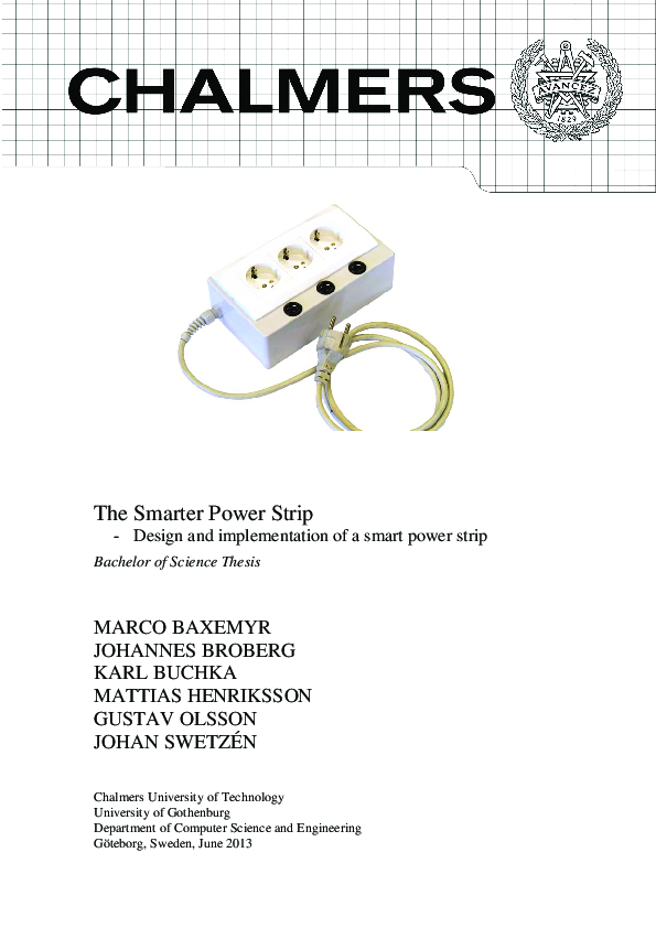 (PDF) The Smarter Power Strip - Design and implementation of a smart ...