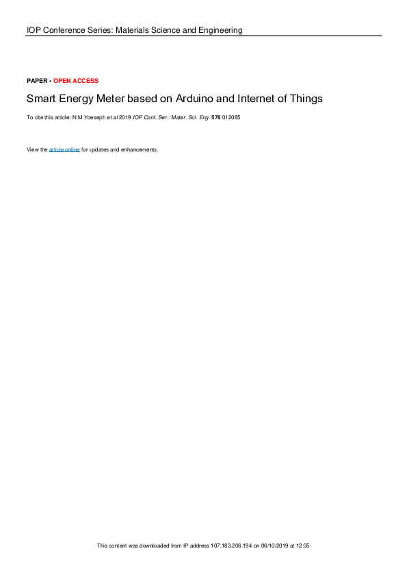 (PDF) Smart Energy Meter based on Arduino and Internet of Things
