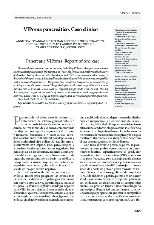 (PDF) VIPoma pancreático: Caso clínico