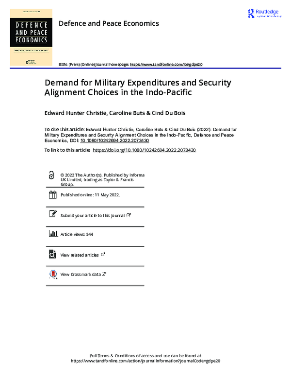 (PDF) Demand for Military Expenditures and Security Alignment Choices ...