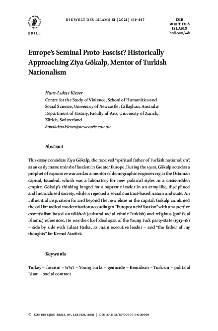 (PDF) Europe's Seminal Proto-Fascist? Historically Approaching Ziya ...