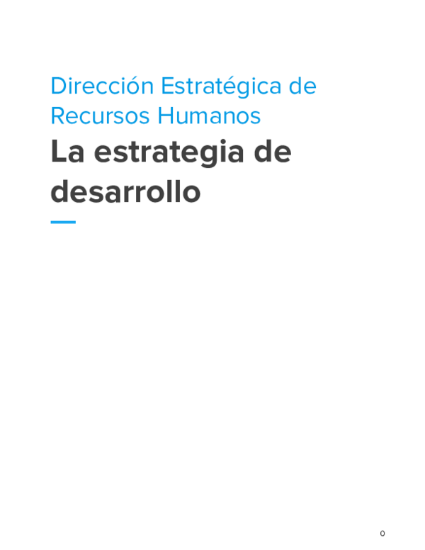 (PDF) Dirección Estratégica de Recursos Humanos