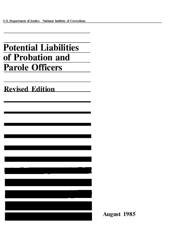(PDF) Potential Liabilities of Probation and Parole Officers Revised ...