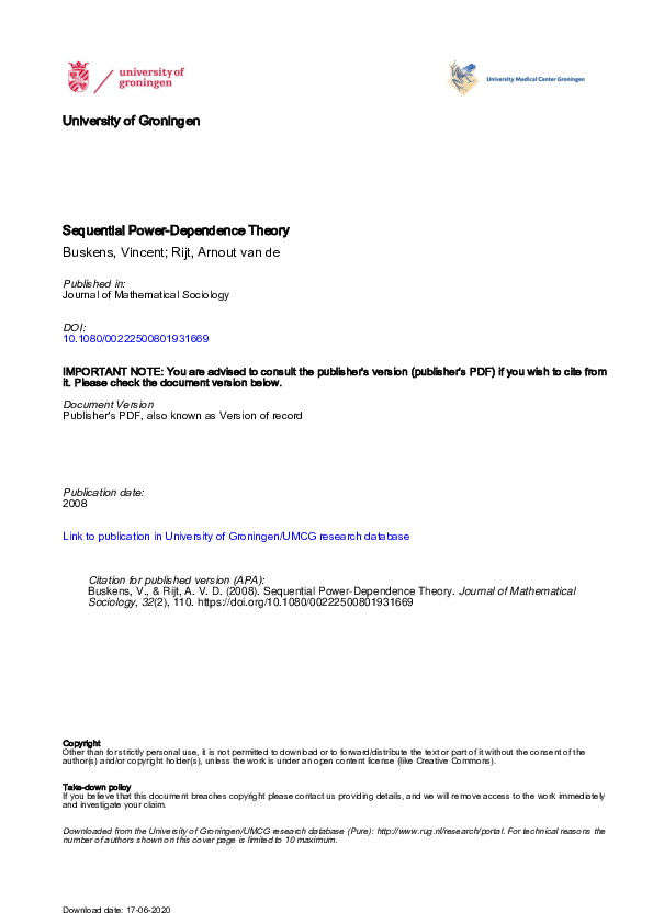 (PDF) Sequential Power-Dependence Theory