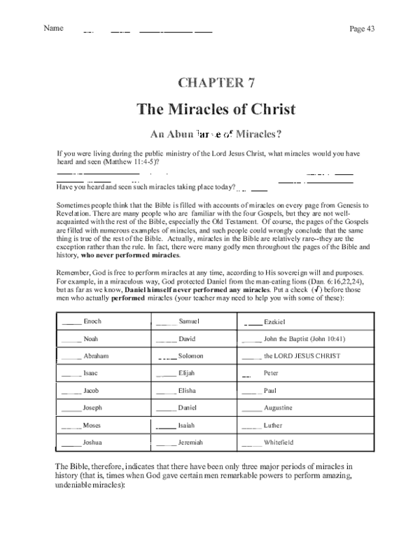 (PDF) The Miracles of Christ