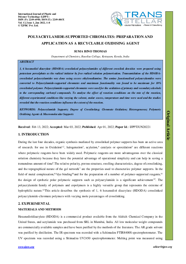 (PDF) International Journal of Plastic and Polymer Technology (IJPPT ...