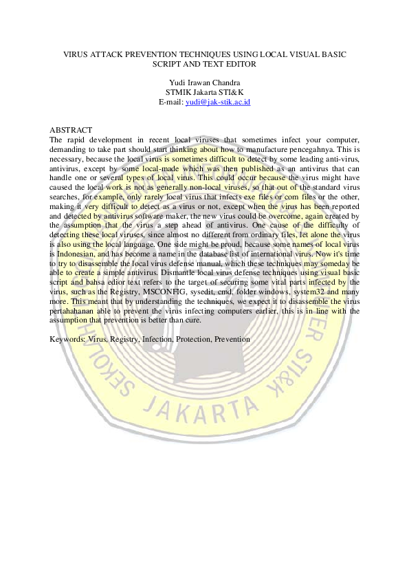(PDF) Virus Attack Prevention Techniques Using Local Visual Basic ...