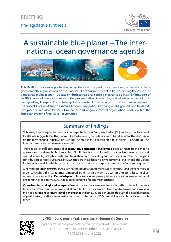 (PDF) A sustainable blue planet – The inter national ocean governance ...