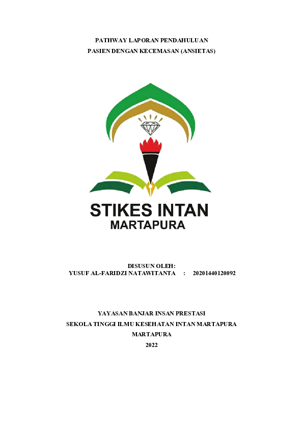 (DOC) Pathway Laporan Pendahuluan Ansietas (Kecemasan)